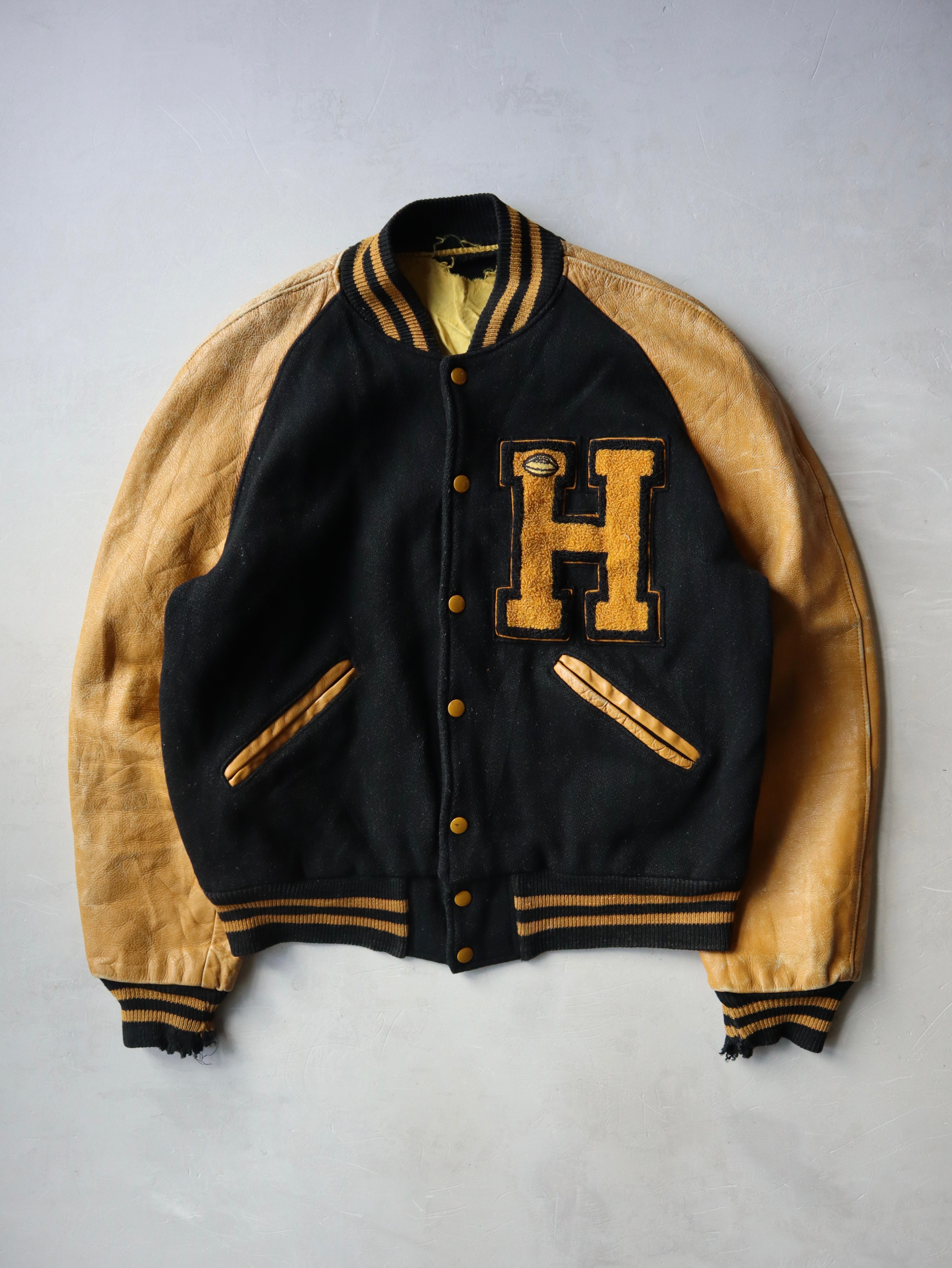 1970s Thrashed Letterman Jacket - L – LONG GONE VINTAGE